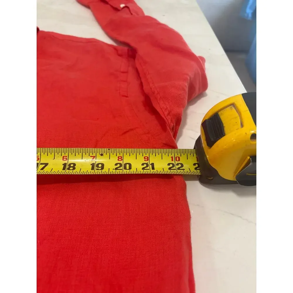 Polo Ralph Lauren | Tops | Polo Ralph Lauren Womens Sz 8 Red 0 Linen ...